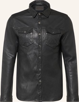 AllSaints Allsaints Overjacket Irwin Aus Leder schwarz