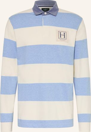 Hackett Strick-Poloshirt Im Materialmix blau