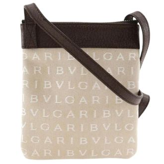 Bulgari Pre-owned Canvas schultertasche - - Pre-owned - Damen - Beige - ONE SIZE