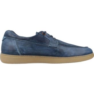 Cetti Homme, Chaussures, Bleu, Taille: 44 EU Baskets en Cuir Indigo &agrave; Lacets