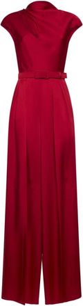 Max Mara Femme, Combinaisons et Ensembles, Rouge, Taille: 42 FR Envers Satin Jumpsuit