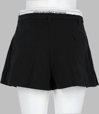 Alexander Wang Logo-Elastic Waistband Shorts - Black