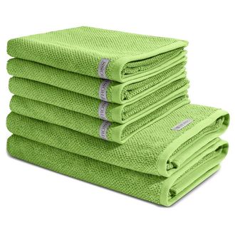 ROSS 6 teiliges Frottier-Set - Selection Bio-Baumwolle (4 X Handtuch 2 X Duschtuch im Set) - 540 g/m2 - Baumwolle - Frottee - saugstark - weich und flausch