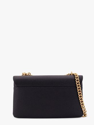 Pinko Womens Shoulder Bag Love Birds Buckle Black Leather