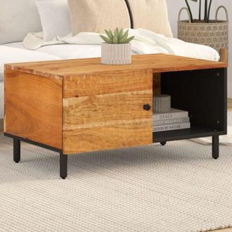 vidaXL Table basse 80x50x40 cm bois massif dacacia