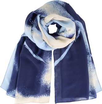 Tom Tailor Damen 1048655 Halstuch mit Muster, 39166-Blue Blurry Argyle Scarf, OneSize