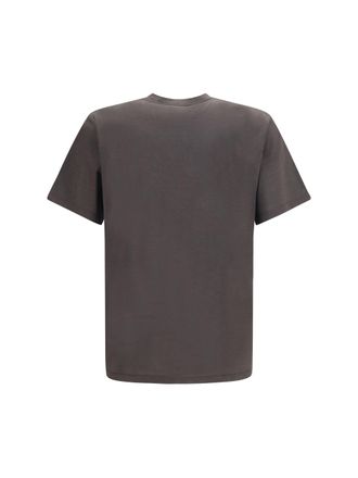 Saint Laurent Mens Silk And Cotton Cassandre T-Shirt Ebony T-Shirts Polos