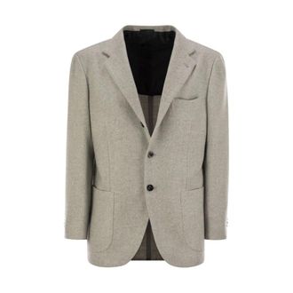 Kiton Homme, Vestes, Gris, Taille: 2XL Veste crois&eacute;e en cachemire doux
