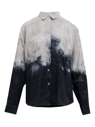 pushBUTTON chemise Dying &agrave; col pointu - Gris
