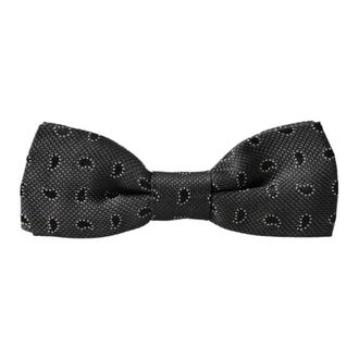 Dolce & Gabbana Seiden gemustertes verstellbares Hals-Fliege - - Accessories - Herren - Grau - ONE SIZE