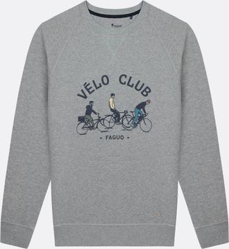 Faguo Sweat col rond gris chin&eacute; V&eacute;lo club