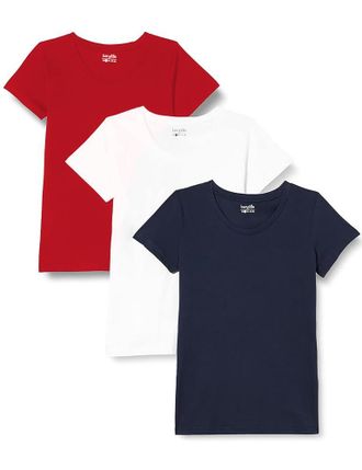 Berydale Berydale Damen T-Shirt mit Rundhalsausschnitt aus 100 Prozent Baumwolle im Multipack