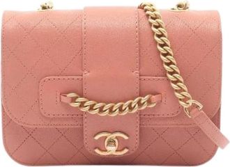Chanel Sac bandouli&egrave;re en cuir Matelass&eacute; Pre-owned - Femme - Pre-owned - Rose - Taille: ONE Size