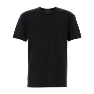 Dolce & Gabbana Patch-Detail T-Shirt - - Tops - Herren - Schwarzk - S