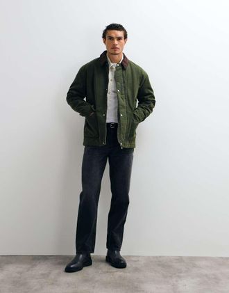 Asos Veste cir&eacute;e &agrave; col contrastant - Vert