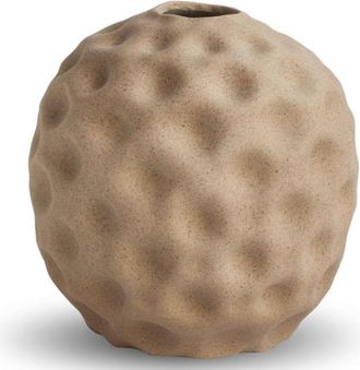 Cooee Design Vase, Flower vase - Seedpod - Ceramic - Walnut/beige - (Diameter x Height) 14 x 14 cm