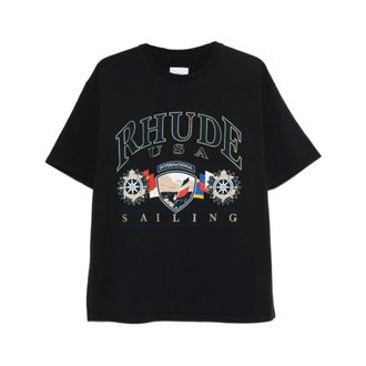 Rhude Homme, Tops, Noir, Taille: XL T-shirt