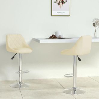 vidaXL Barhocker 2 Stk. Creme Kunstleder Vidaxl