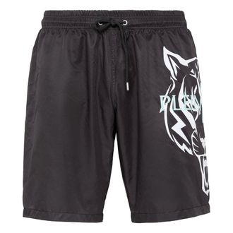 Plein Sport Homme, Sport, Noir, Taille: S Swim Trunks Tiger