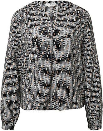 s.Oliver Langarmbluse Bluse Bluse aus Viskose mit All-over-Print