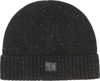 s.Oliver Strickm&uuml;tze mit Umschlag und Logo-Patch