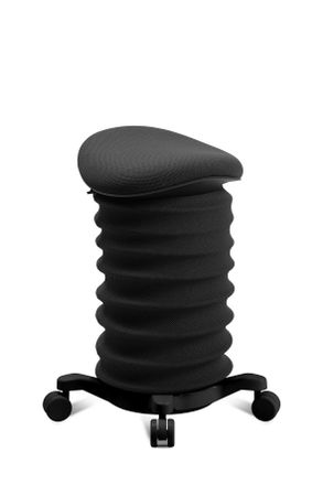 Topstar Sitness 4D mit Rollen - AGR-Zertifiziert Dynamischer Sitzhocker schwarz - schwarz Stoff HI0, ergonomischer B&uuml;rohocker - h&ouml;henverstellbar - st&auml;rkt den 