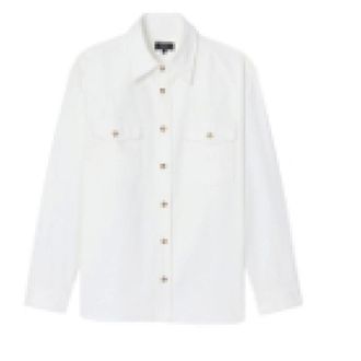 A.P.C. A.p.c., Homme, Chemises, Blanc, Taille: L Chemise &eacute;paisse en coton uni