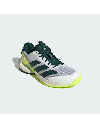 adidas adidas Performance - Adizero Ubersonic 5 - Tennisschuhe in Wolkenwei&szlig;/Aurora Ivy/Leuchtend Gelb