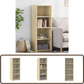 vidaXL Highboard Sonoma-Eiche 45x41x124 cm Holzwerkstoff - Sideboard - Hochschrank - Wohnzimmermöbel - Eiche Dekor - Holzwerkstoff