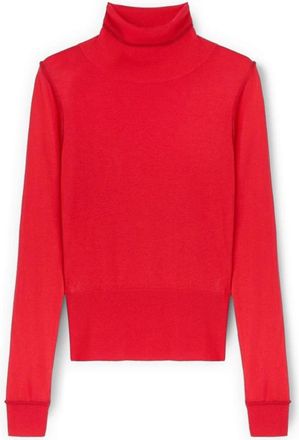 Motivi Femme, Pulls, Rouge, Taille: 42 FR Pull Col Roul&eacute; en M&eacute;lange de Soie