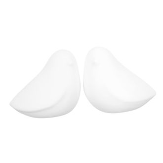 Cabilock 2st&uuml;cke Keramik Vogel Figur Miniatur Wei&szlig;er Matierter Dekoartikel F&uuml;r Wohnzimmer B&uuml;ro B&uuml;cherregal Geschenk