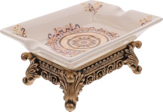 Amosfun Keramik Seifenschale Badezimmer Seifenhalter Retro Europ&auml;ischer Stil Stabil Bel&uuml;ftet F&uuml;r Waschbecken Und K&uuml;chenarbeitsplatte