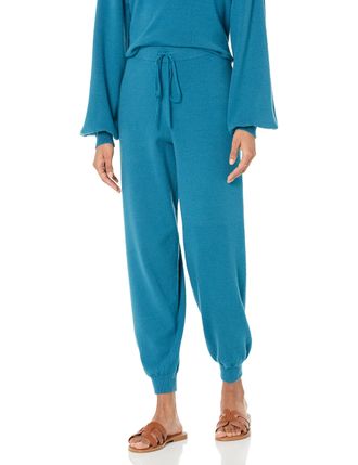 The Drop Damen Maddie superweiche Strick-Jogginghose mit lockerer Passform, Blauer Saphir, M