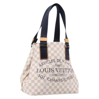 Louis Vuitton Pre-owned Damier Azur Canvas Tote Bag - - Pre-owned - Damen - Wei&szlig; - ONE SIZE