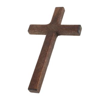 Cabilock Miniatur Holzkreuz Handlich für Gebet Spirituelle Dekoration Tragbar für Puppenhaus Kirchen Szenen Zubehör Holz Kreuz DIY Bastel Kreuz für Religiöse A