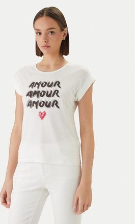 Morgan T-Shirt 261-DOUR Wei&szlig; Regular Fit
