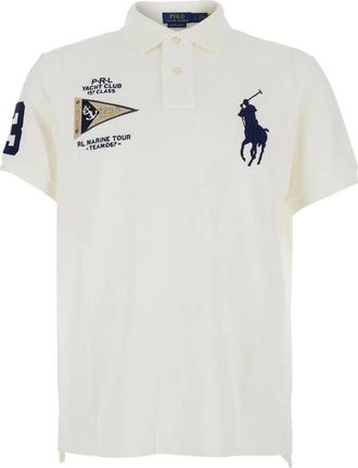 Polo Ralph Lauren Homme, Tops, Blanc, Taille: XL Custom-Fit Big Pony Polo