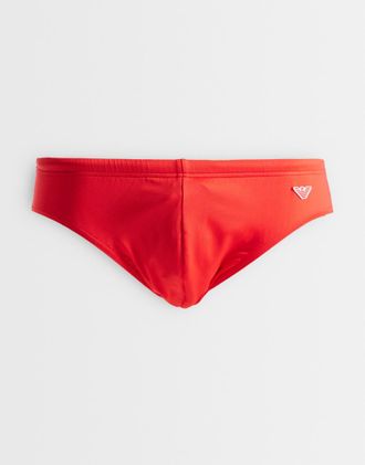 Emporio Armani Bodywear - Slip de bain &agrave; logo - Rouge