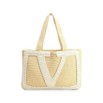 Valentino Garavani Viva Superstar Large Raffia Shopping Bag