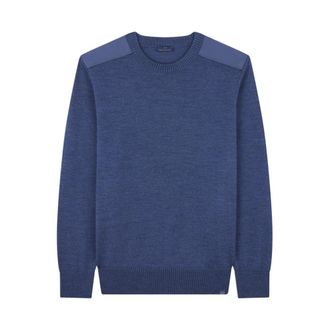 Paul & Shark K&uuml;hl Touch Woll Rundhals Pullover - - Knitwear - Herren - Blau - 2XL