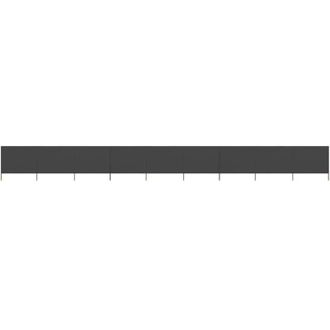 vidaXL Paravent 9 panneaux Tissu 1200 x 80 cm Anthracite vidaXL