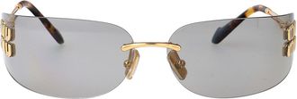 Miu Miu Lunettes De Soleil - Or