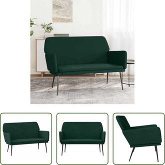 vidaXL vidaXL Sitzbank Samt - Sitzbank Dunkelgr&uuml;n 108x79x79 cm Samt