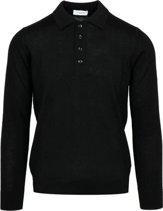 Paolo Pecora Homme, Pulls, Noir, Taille: S Polo Pattern Knit