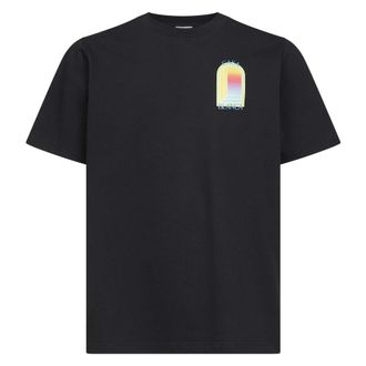 Casablanca LArche Kurzarm-T-Shirt - - Tops - Herren - Schwarzk - L