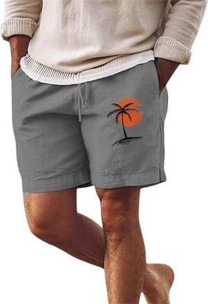 Generic Short de plage pour homme - Short de plage d&eacute;t&eacute; - S&eacute;chage rapide - Short de bain pour homme, gris, 3XL