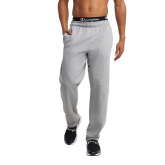 Champion Herren, Powerblend, Fleece Open-Bottom Sweatpants for Men (Reg. Or Big & Tall) Trainingshose, Oxford Gray C Patch Logo, X-Large Hoch