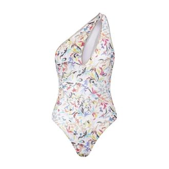 Missoni One-Shoulder-Badeanzug aus bedrucktem T&uuml;ll - - Swimwear - Damen - Wei&szlig; - S