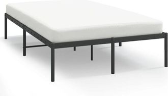 vidaXL Bettgestell Metall Schwarz 120x190 cm Vidaxl