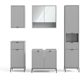 Vicco Badm&ouml;bel-Set Eliza, Grau, 5 Teile